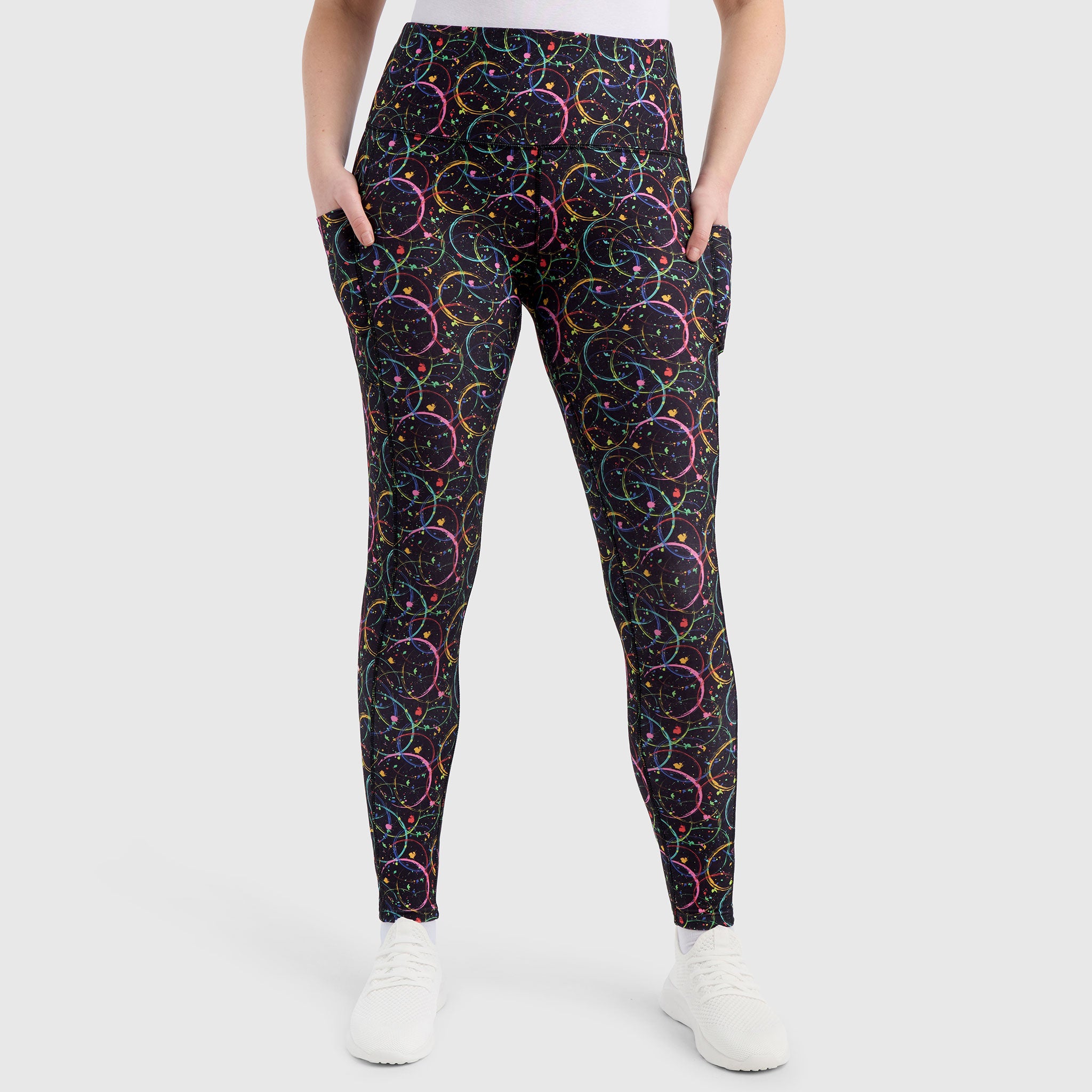 Neon Nebula Pocket Leggings | Cosmic Swirl Print | Soft & Stretchy ...